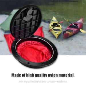 Kayak Boat Hatch Cover, Deck Plate Kit Including 8 Inch Hatch Cover Red Water-Resistant Storage Bag and 8 Pcs Compatible Screws for Fishing Sailing