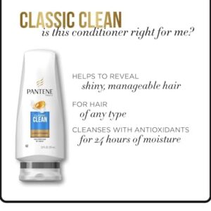 Pantene Classic Clean Conditioner, 24 fl oz, Twin Pack