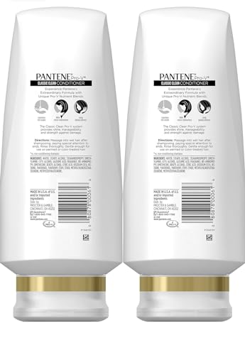 Pantene Classic Clean Conditioner, 24 fl oz, Twin Pack