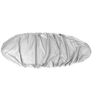 kayak canoe dust cover, waterproof uv sun cover boat storage sunblock for 2.5- fishing boat (gray)