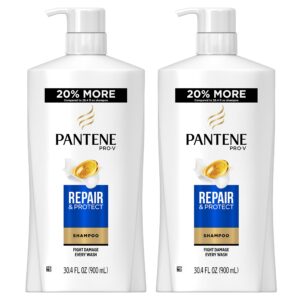 pantene, shampoo, pro-v repair and protect for damaged hair, 30.4 fl oz, twin pack