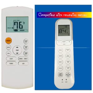 ying ray replacement for cooper & hunter c&h air conditioner remote control model rg36f1/bgefu1 rg36f1(b)/bgefu1 (fahrenheit)