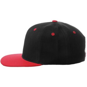 Classic Snapback Hat Custom A to Z Initial Letters, Black Red Cap White Red Letter Initial S