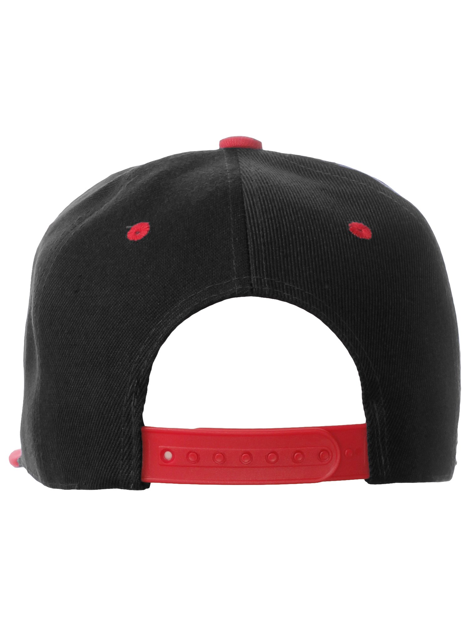 Classic Snapback Hat Custom A to Z Initial Letters, Black Red Cap White Red Letter Initial S