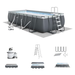 intex 26363eh ultra xtr deluxe rectangular above ground swimming pool set: 24ft x 12ft x 52in – includes 2100 gph sand filter pump – supertough puncture resistant – rust resistant – easy to assemble