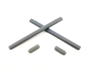 set of replacement temple tips ear socks and nose piece pads for ic! ic berlin glass frames nicelyfit (grey)