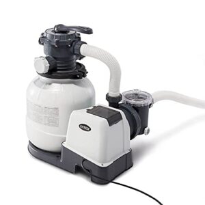 intex sx2100 krystal clear sand filter pump for above ground pools: 2100 gph pump flow rate – improved circulation and filtration – easy installation – improved water clarity – easy-to-clean