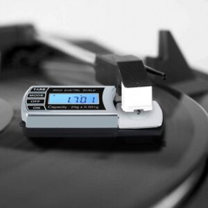 Proster 20g/0.001g Turntable Stylus Force Tracking Scale Phono Turntable Cartridge Gauge Tone Arm Scale Record Stylus Alignment with LCD Backlight 1 Tray 2 AAA Batteries for Tonearm Phono Cartridge