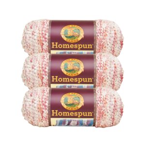 (3 pack) lion brand yarn 790-405f homespun yarn, parfait3