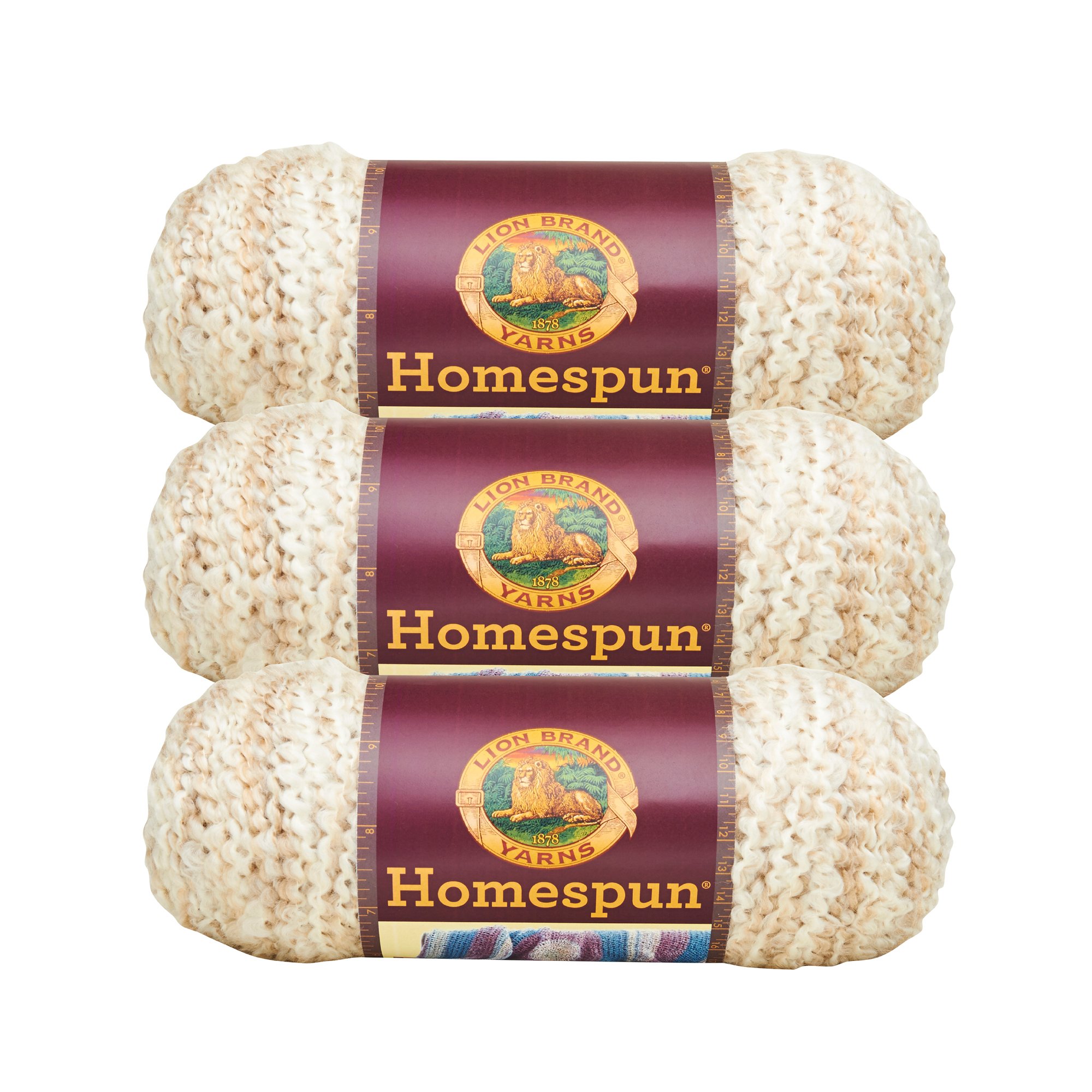 Lion Brand Homespun Yarn (3-Pack) Pearls 790-412