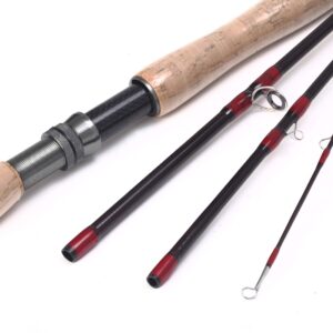 Generic 8ft Fly Fishing Rod 4 Sections 5-6wt Fly Rod Carbon Fiber Blanks Light Weight Medium Fast Action Freshwater Fishing, 8ft 5-6wt, 8045-6