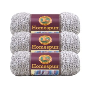 (3 pack) lion brand yarn 790-600 homespun yarn, clouds