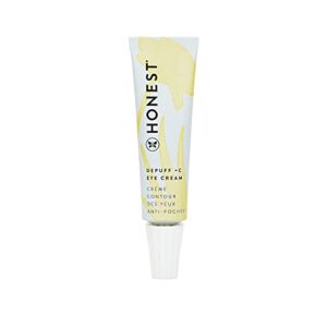 honest beauty vitamin c depuff brightening eye cream | reduces dark circles | vitamin c, daisy flower extract, hyaluronic acid | ewg verified, vegan + cruelty free | 0.5 fl oz