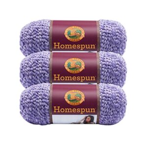 (3 pack) lion brand yarn 790-441 homespun yarn, purple aster3