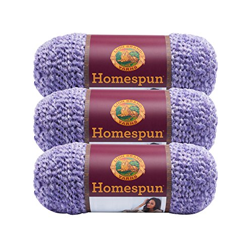 (3 Pack) Lion Brand Yarn 790-441 Homespun Yarn, Purple Aster3