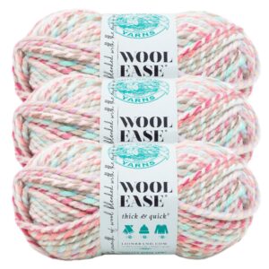 (3 pack) lion brand yarn 640-619 wool-ease thick and quick yarn, carousel3