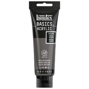 liquitex basics acrylic paint, 118ml (4-oz) tube, iridescent graphite