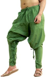 sarjana handicrafts mens womens cotton churidar harem pants yoga pajama ethnic trouser (green)