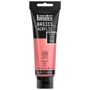 liquitex basics acrylic paint, 118ml (4-oz) tube, rose pink