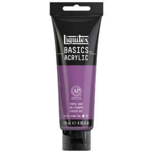 liquitex basics acrylic paint, 118ml (4-oz) tube, purple gray