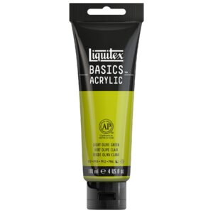 liquitex basics acrylic paint, 118ml (4-oz) tube, light olive green