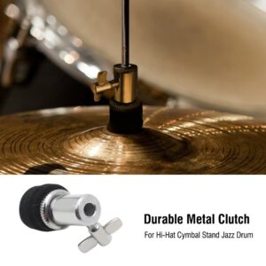 Dilwe Jazz Drum Clutch, Metal Hi-hat Clutch for Hi Hat Cymbal Standard Jazz Drum Parts Accessories