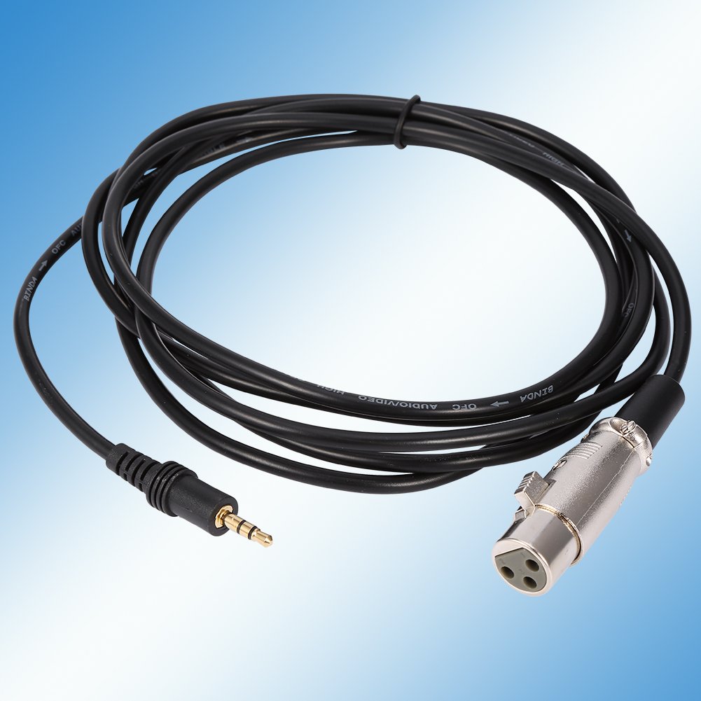 10FT 3 Pin XLR Connector, Female to 1/8" 3.5mm Male Jack Microphone Audio Cord Cable Mini Jack AUX Cord Audio Cable - 3 Meters