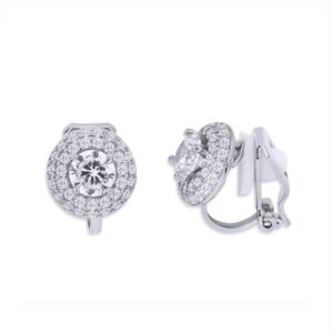 yoqucol cubic zirconia cz crystal clip on earrings for women non pierced stud jewelry