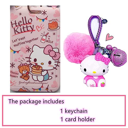 Hello Kitty Key Chain for Girls Women | Hello Kitty Figures Sanrio Birthday Gift Bag Accessories (pink)