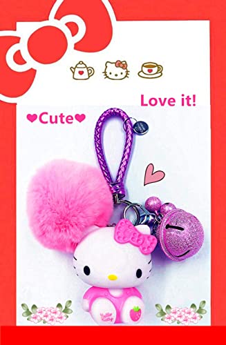 Hello Kitty Key Chain for Girls Women | Hello Kitty Figures Sanrio Birthday Gift Bag Accessories (pink)