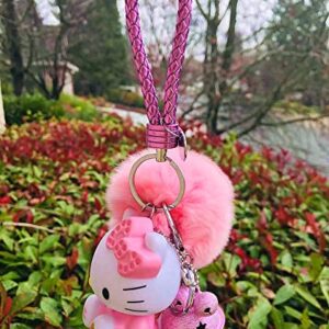 Hello Kitty Key Chain for Girls Women | Hello Kitty Figures Sanrio Birthday Gift Bag Accessories (pink)