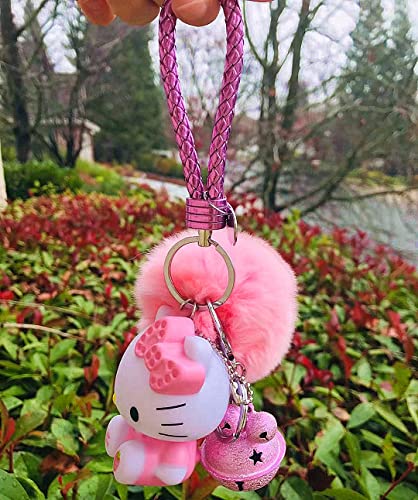 Hello Kitty Key Chain for Girls Women | Hello Kitty Figures Sanrio Birthday Gift Bag Accessories (pink)