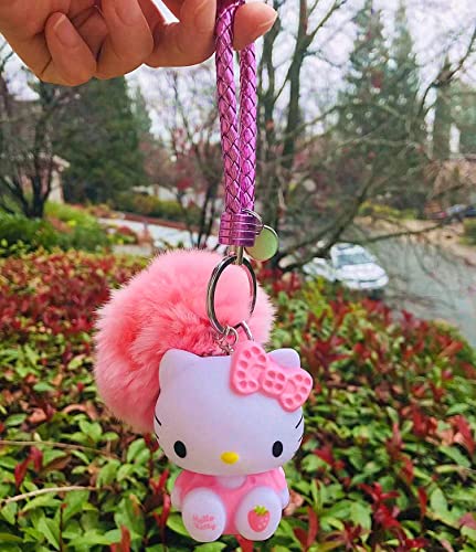 Hello Kitty Key Chain for Girls Women | Hello Kitty Figures Sanrio Birthday Gift Bag Accessories (pink)