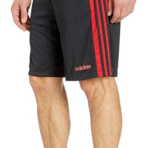 adidas Men's Design 2 Move Climacool 3-Stripes Training Shorts, Black/Scarlet, X-Large