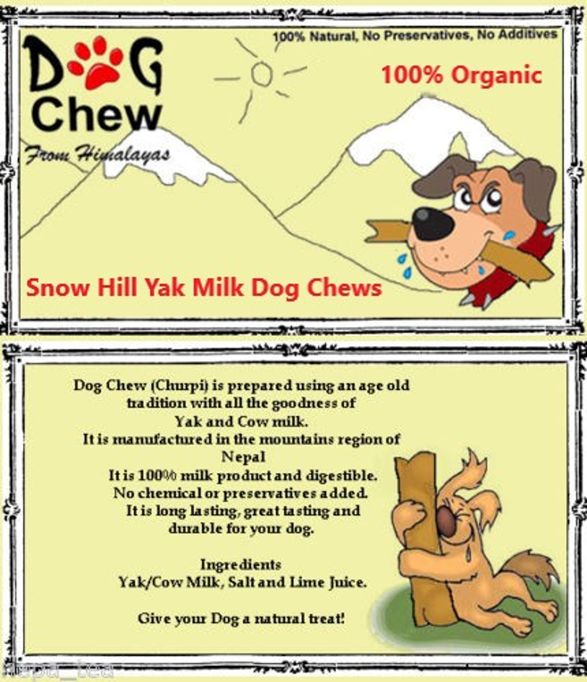 Snow Hill Natural Himalayan Yak Milk Dog Chews XL 5 Pieces Bulk Pack Long Lasting, Odor Stain Gluten GMO Free Protein-Rich Yaky Cheese Treats for Crazy Chewer improved Oral Health