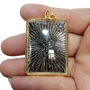 poppip Hindu Goddess MHA Kali Devi U-MA Gold Plated Pendant Protect Destroy Evil harm