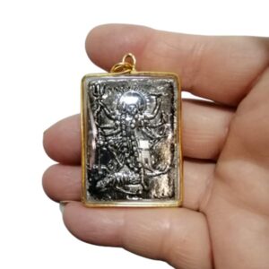 poppip Hindu Goddess MHA Kali Devi U-MA Gold Plated Pendant Protect Destroy Evil harm