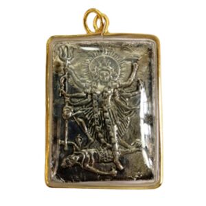 poppip Hindu Goddess MHA Kali Devi U-MA Gold Plated Pendant Protect Destroy Evil harm