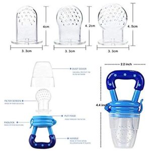 Baby Fruit Feeder Pacifier 3Pack-Fresh Food Feeder-Silicone Nipple Teething Toy-Silicone Pouches for Toddlers & Kids