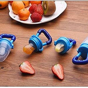 Baby Fruit Feeder Pacifier 3Pack-Fresh Food Feeder-Silicone Nipple Teething Toy-Silicone Pouches for Toddlers & Kids