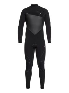 quiksilver 3/2mm highline plus chest zip men's full wetsuits - black/large