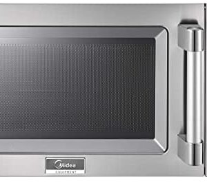 Midea Equipment 1025F1A Countertop Commercial Microwave Oven with Touch Control, 1000W, Stainless Steel.9 CuFt