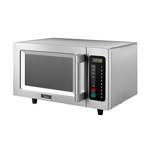 Midea Equipment 1025F1A Countertop Commercial Microwave Oven with Touch Control, 1000W, Stainless Steel.9 CuFt