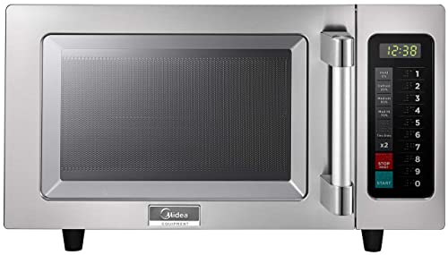 Midea Equipment 1025F1A Countertop Commercial Microwave Oven with Touch Control, 1000W, Stainless Steel.9 CuFt