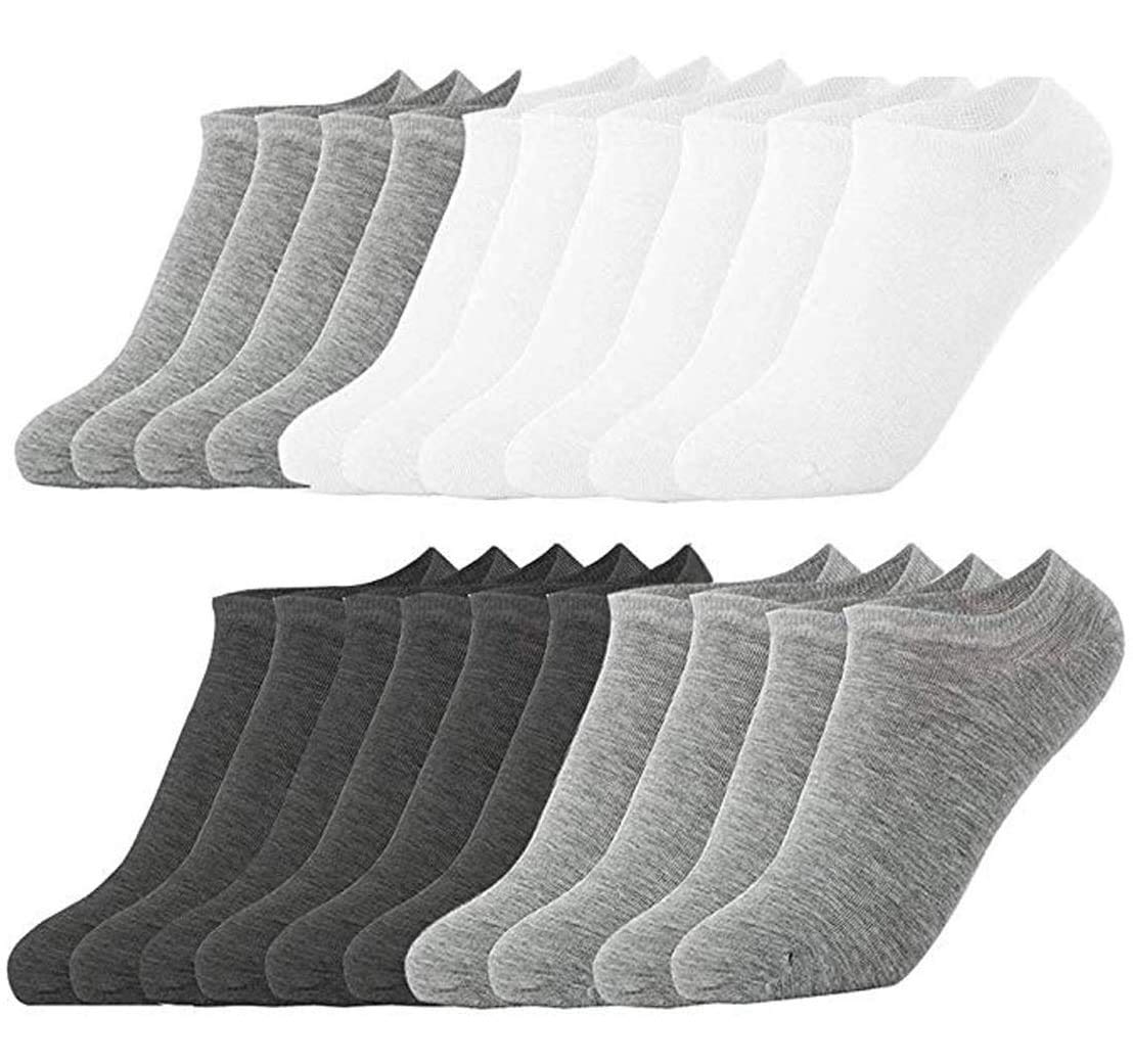 Light up in the Dark 10 Pairs Ankle Socks No Show Sock Low-Cut Athletic Men Women Cotton Socks