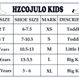 Hzcojulo Little Toddler Kids Boys Girls Fashion Cotton Socks -BA-6 Pairs,L/Shoe size 13-3.5/7-10Years