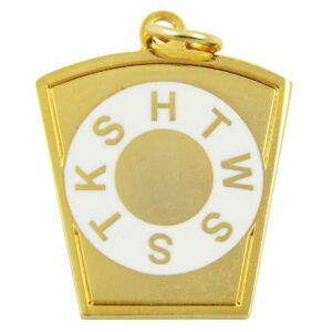 keystone masonic pendant - [gold][1 1/4'' tall]