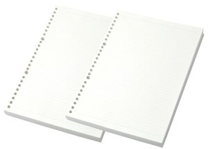 muji loose leaf filler paper 6mm ruled, 400 sheets - 800 pages (a5/20holes)