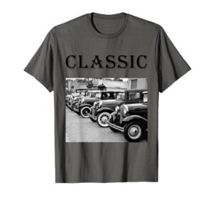 father's day antique car classic car tee shirt