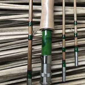 Bamboo Fly Rod 8'0" #5,3 Piece 2 Tips with reelseat Amber Insert and Agate Guide